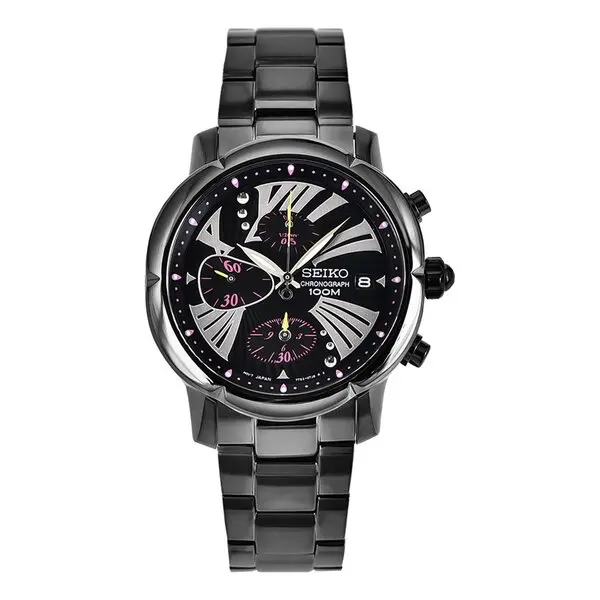 SEIKO Multifunction Chronograph Watch - Black