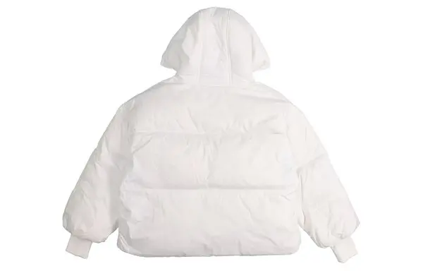 CONVERSE Short Down Fill Puffer Hooded Jacket - White