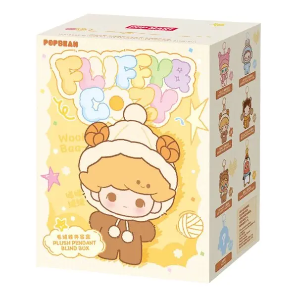 POP MART Pop Bean Fluffy And Cozy Plush Pendant Sealed Case - Multi-color