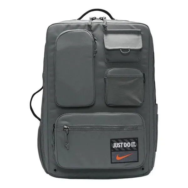 Nike Utility Elite Backpack - Smoke Grey/black/total Orange