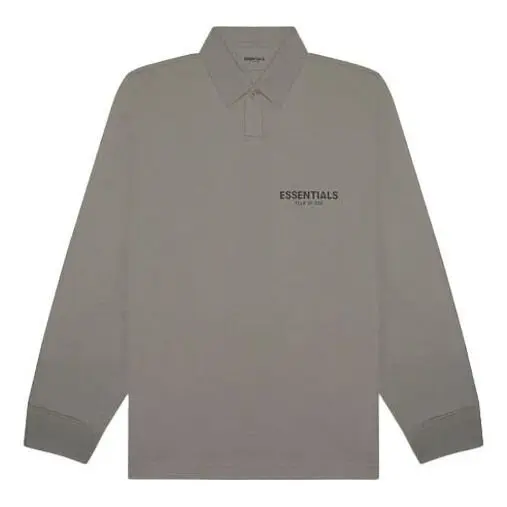 Fear Of God Fw20 Long Sleeve Polo Shirt 'cement