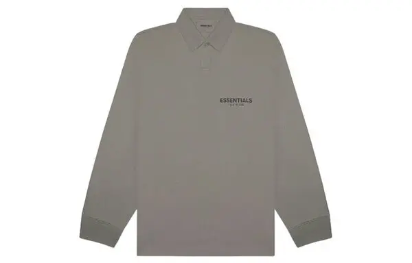 Fear Of God Fw20 Long Sleeve Polo Shirt 'cement