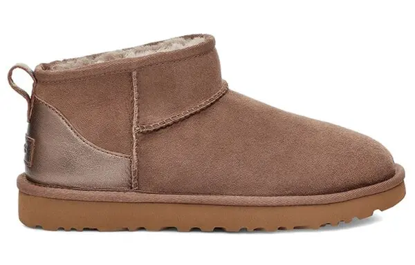 UGG Classic Ultra Mini Metallic Boots - Light Brown