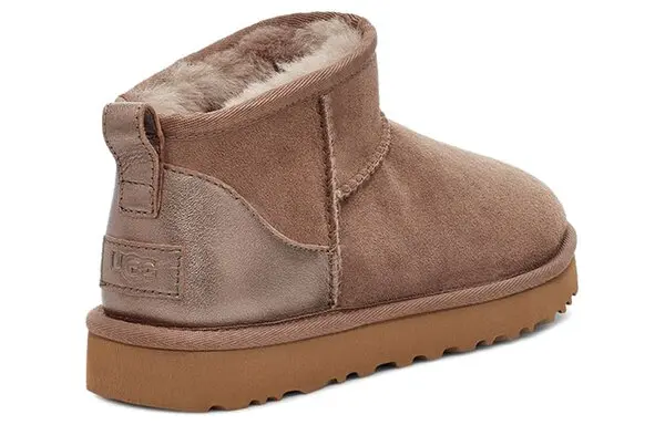 UGG Classic Ultra Mini Metallic Boots - Light Brown