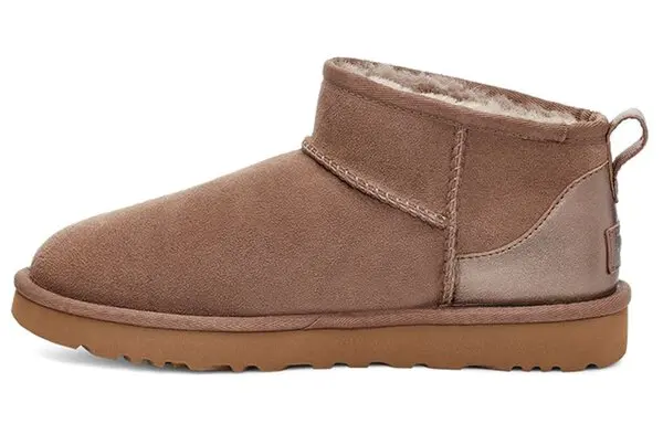 UGG Classic Ultra Mini Metallic Boots - Light Brown