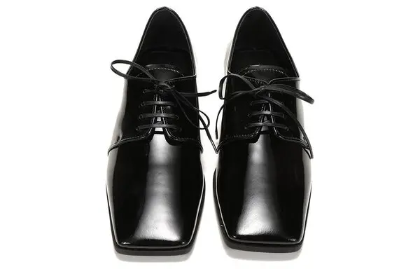 Prada Patent Lace-up Derby Shoes