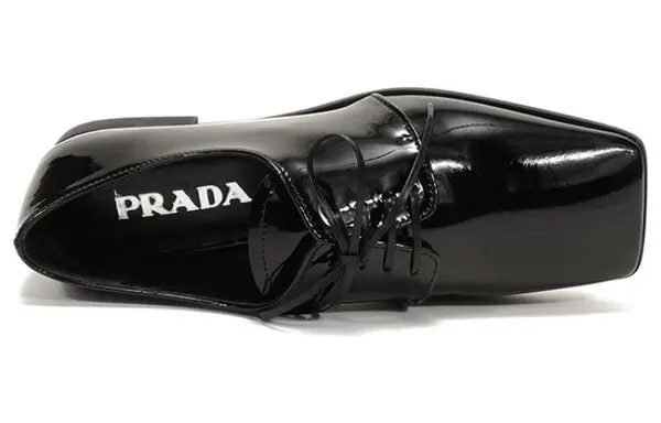 Prada Patent Lace-up Derby Shoes