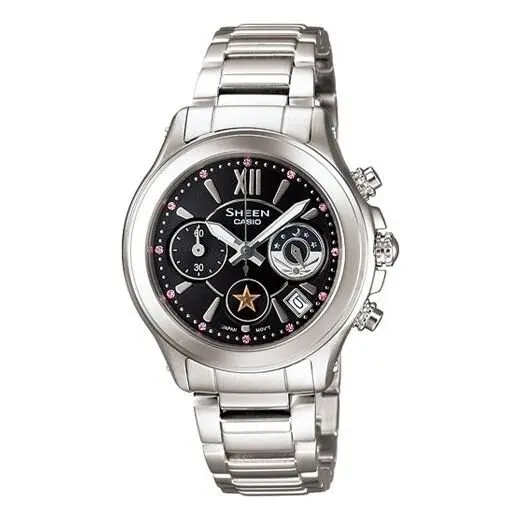 Casio Sheen Stainless Steel Analog Quartz Watch - Black