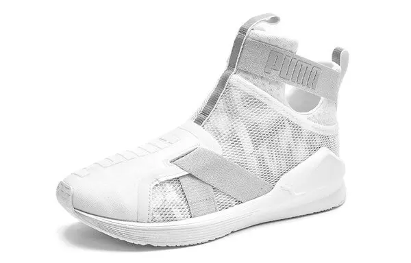 PUMA Fierce Strap Swan Mid Top Sneakers - White