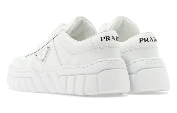 Prada Soft Padded Nappa Leather Lace-up Sneakers