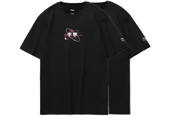 LI-NING Graphic Loose Fit Short Sleeve T-shirt - Black