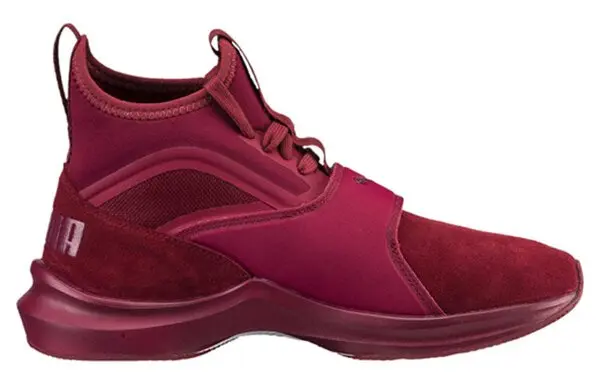 PUMA Phenom Suede Mid Top Sneakers - Red