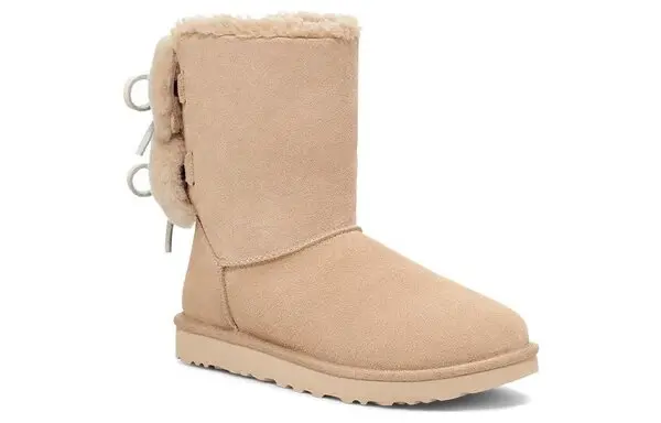 UGG Classic Double Bow Short Boot - Beige