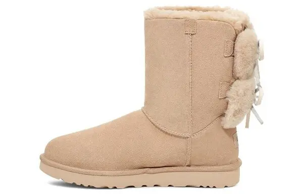 UGG Classic Double Bow Short Boot - Beige