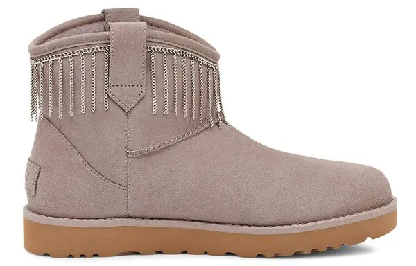 UGG Classic Mini Fringe Boots - Gray