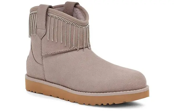 UGG Classic Mini Fringe Boots - Gray