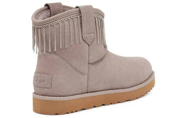 UGG Classic Mini Fringe Boots - Gray