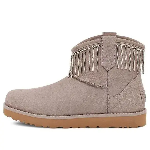 UGG Classic Mini Fringe Boots - Gray