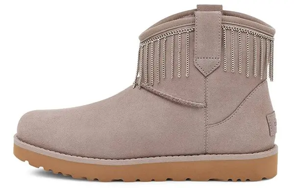 UGG Classic Mini Fringe Boots - Gray
