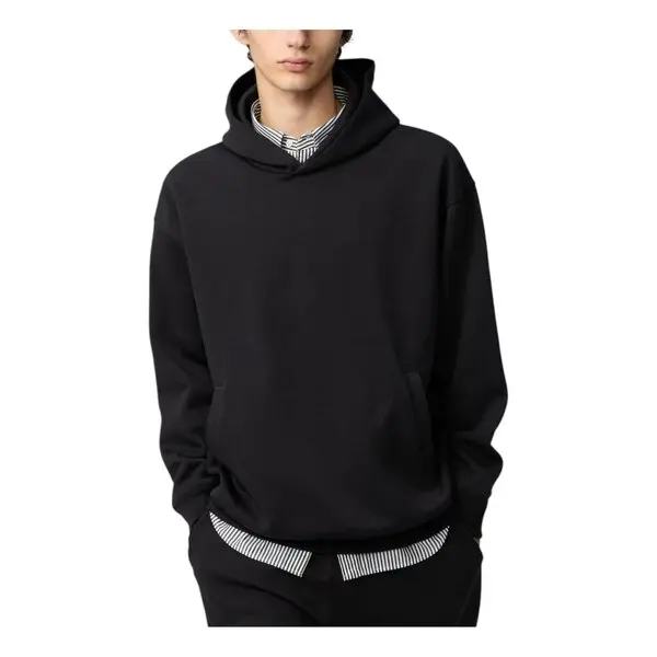Uniqlo Oversized Cotton Hoodie - Black