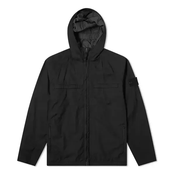 Stone Island Ghost Reversible Hooded Jacket - Black