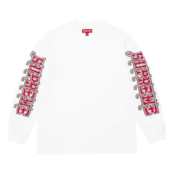 Supreme Fw25 Intarsia Sleeve L/s Top - White