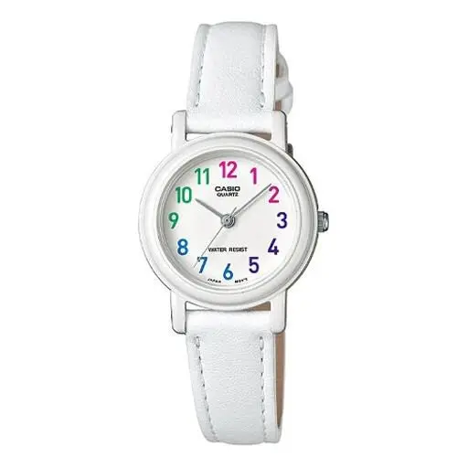 Casio Analog Leather Strap Watch - White