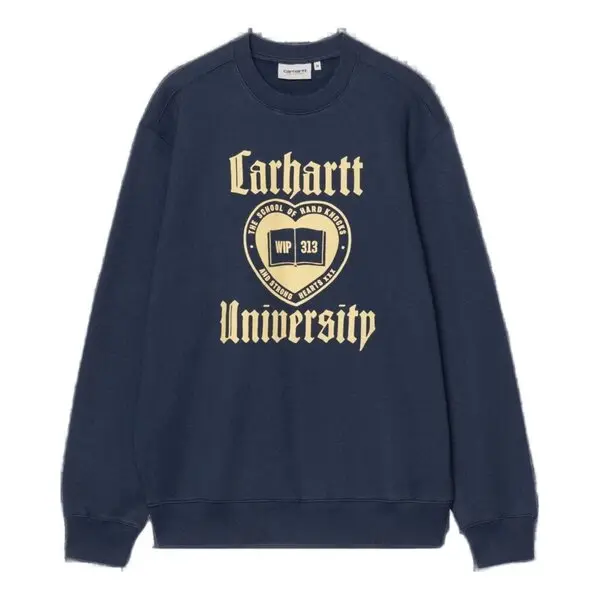 Carhartt Work In Progress Schooling Fleece Sweatshirt - Navy