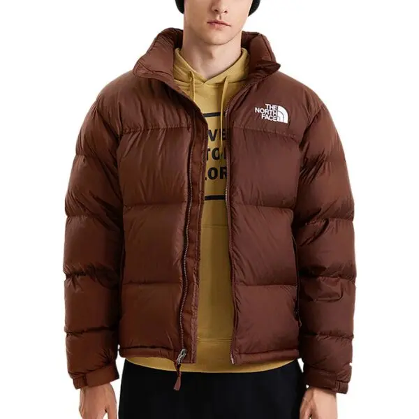 The North Face Fw22 1996 Retro Nuptse Jacket With Icon Logo - Brown