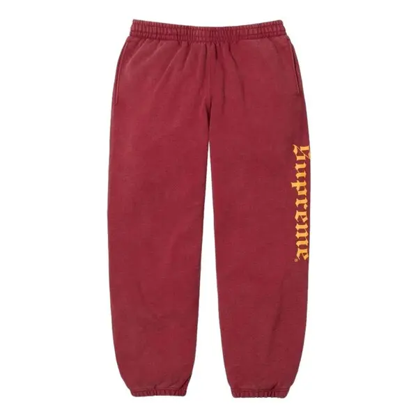 Supreme Fw25 Washed Old English Sweatpant - Cardinal
