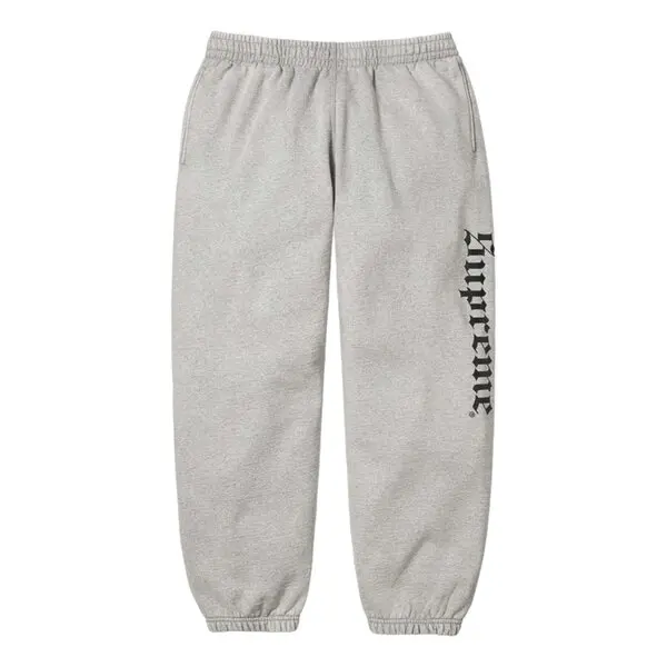 Supreme Fw25 Washed Old English Sweatpant - Heather Grey