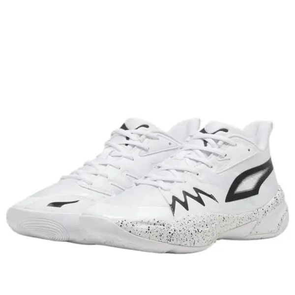 PUMA Genetics Speckle High-top Sneakers - White/black