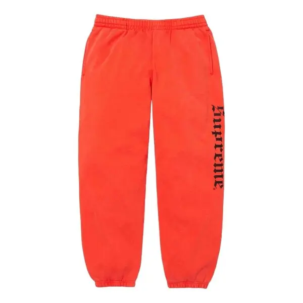 Supreme Fw25 Washed Old English Sweatpant - Orange