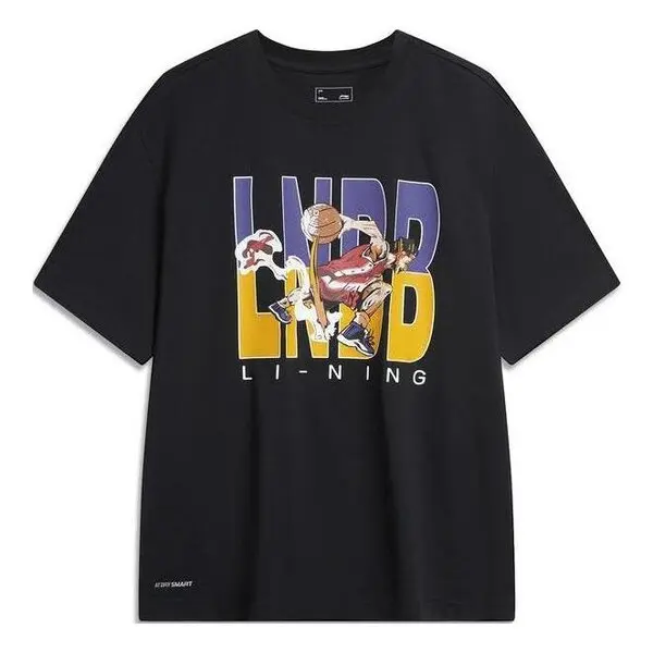 LI-NING Hoops Comics Graphic T-shirt 'black