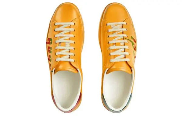 Gucci Ace Blade Distressed Sneakers