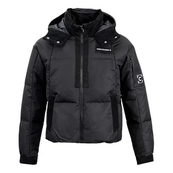 CONVERSE Short Down Puffer Jacket - Black