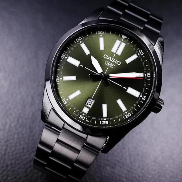 Casio Dress Pointer Display Stainless Steel Watch
