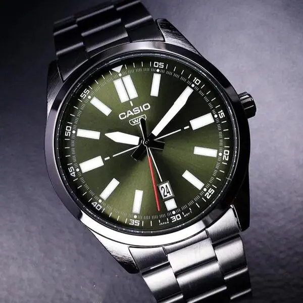 Casio Dress Pointer Display Stainless Steel Watch