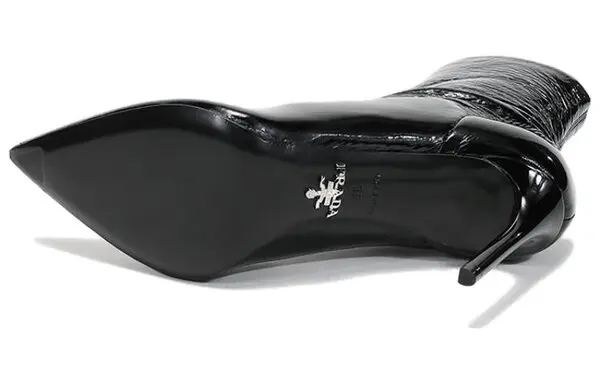 Prada Patent Leather Effect Ankle Boots