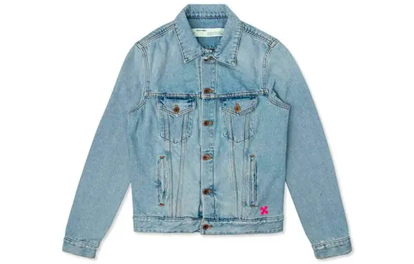 Off-White Spray Paint Graffiti Denim Jacket