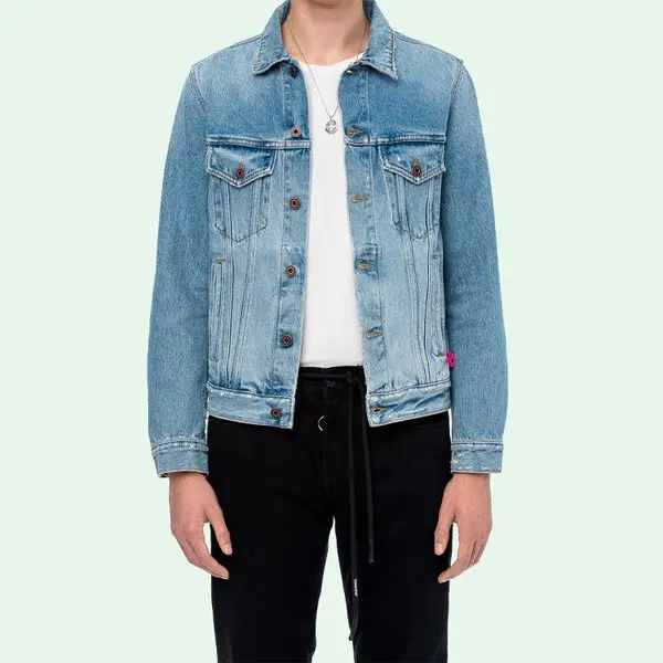 Off-White Spray Paint Graffiti Denim Jacket