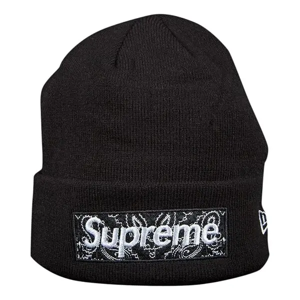 Supreme X New Era Box Logo Beanie - Black