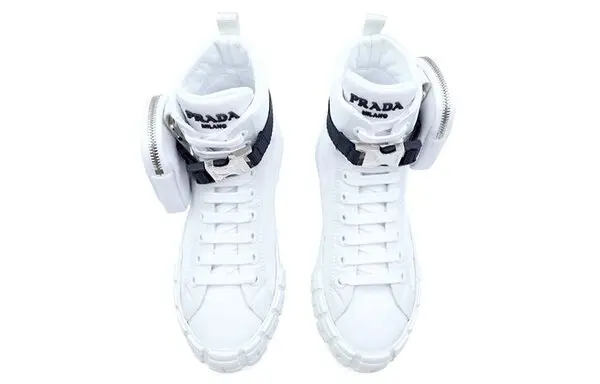 Prada Wheel Re-nylon High Top Sneakers