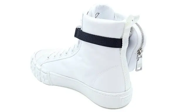 Prada Wheel Re-nylon High Top Sneakers
