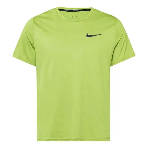 Nike Pro Dri-fit Solid Color Casual Sports Quick Dry Round Neck Short Sleeve Atomic Green T-shirt - Multi-color