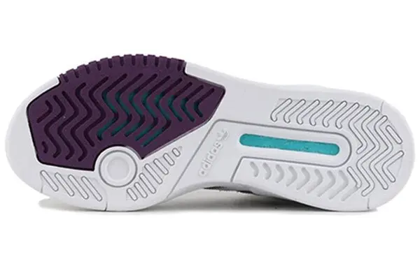 Adidas Originals Drop Step High Top Sneakers - White/gray/purple