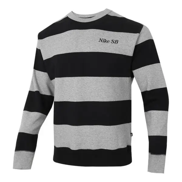 Nike Logo Stripe Crew Neck Long Sleeve Top