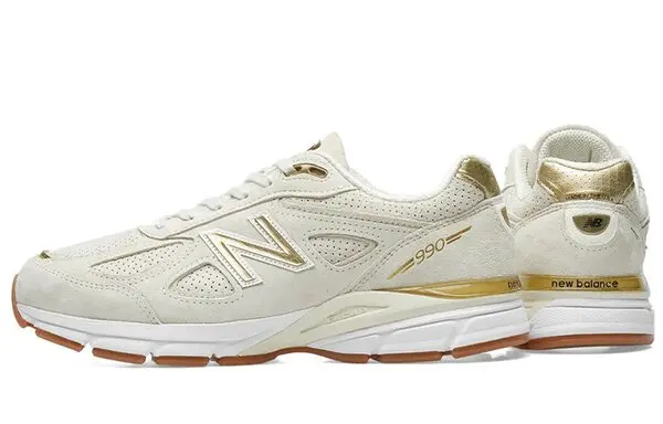 NEW BALANCE 990v4 Made In Usa "off White Gold" Sneakers