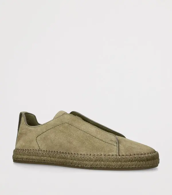 Zegna Suede Triple Stitch Espadrilles