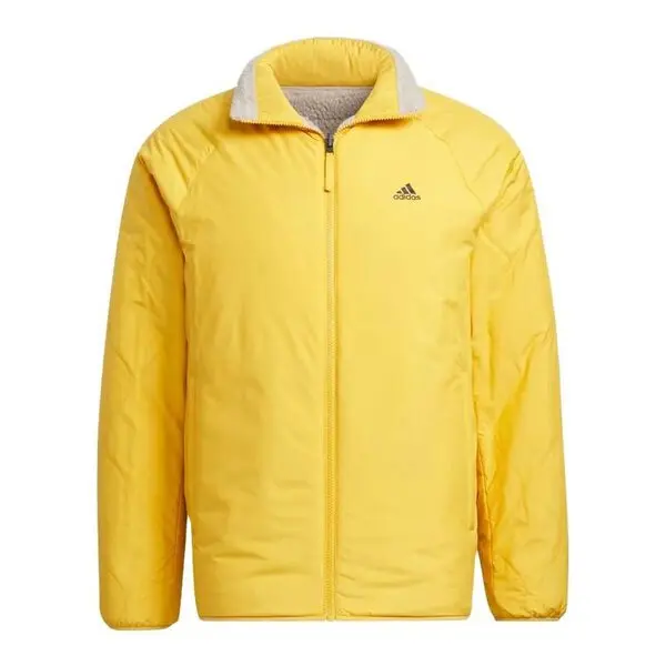 Adidas Sherpa Reversible Padded Jacket - Yellow/grey